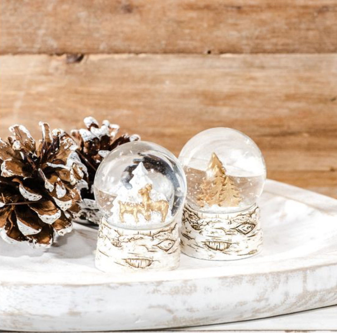 Mini Gold Winter Scene Snow Globe – Whitlyns